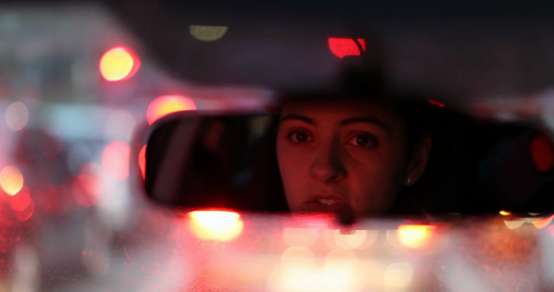 Woman Rearview Mirror Stuck In Traffic Stock Footage SBV-348537319 ...