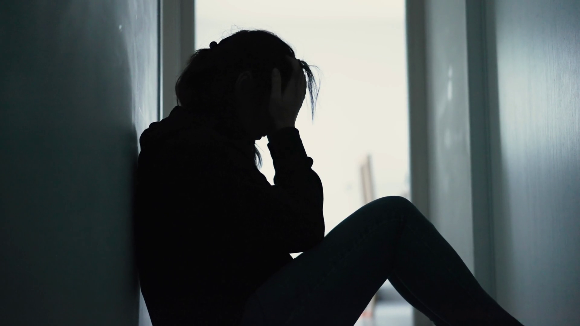 Woman Suffering From Mental Illness Sitting Stock Footage SBV-348890441 ...