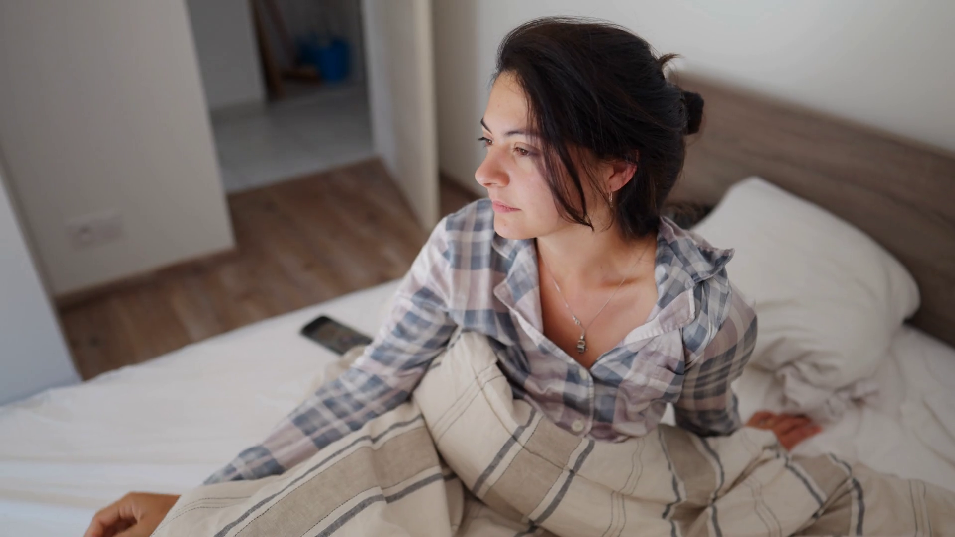 Woman Waking Up In Morning Mother Wakes Up Stock Footage SBV-348705808 ...