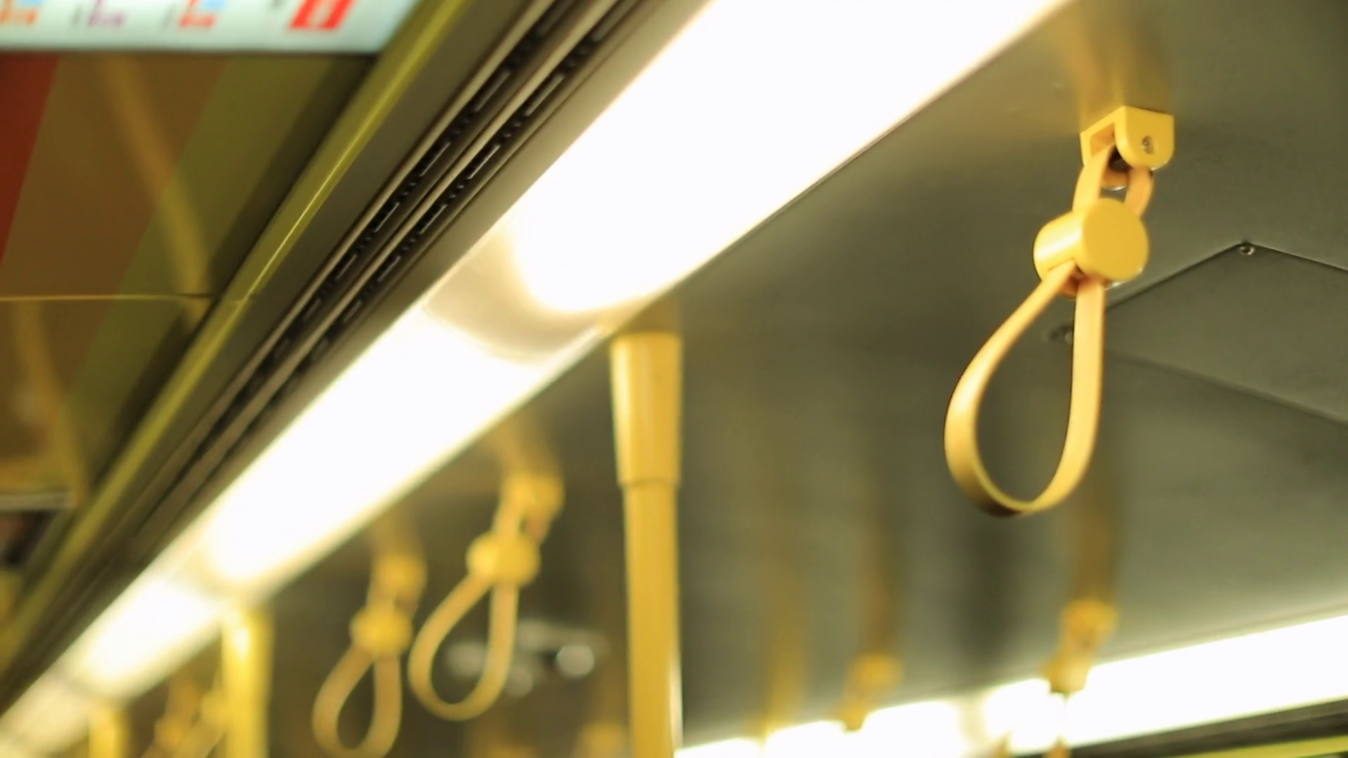 Yellow Hand Grab In Subway Metro Wagon Stock Footage SBV-348545976 ...
