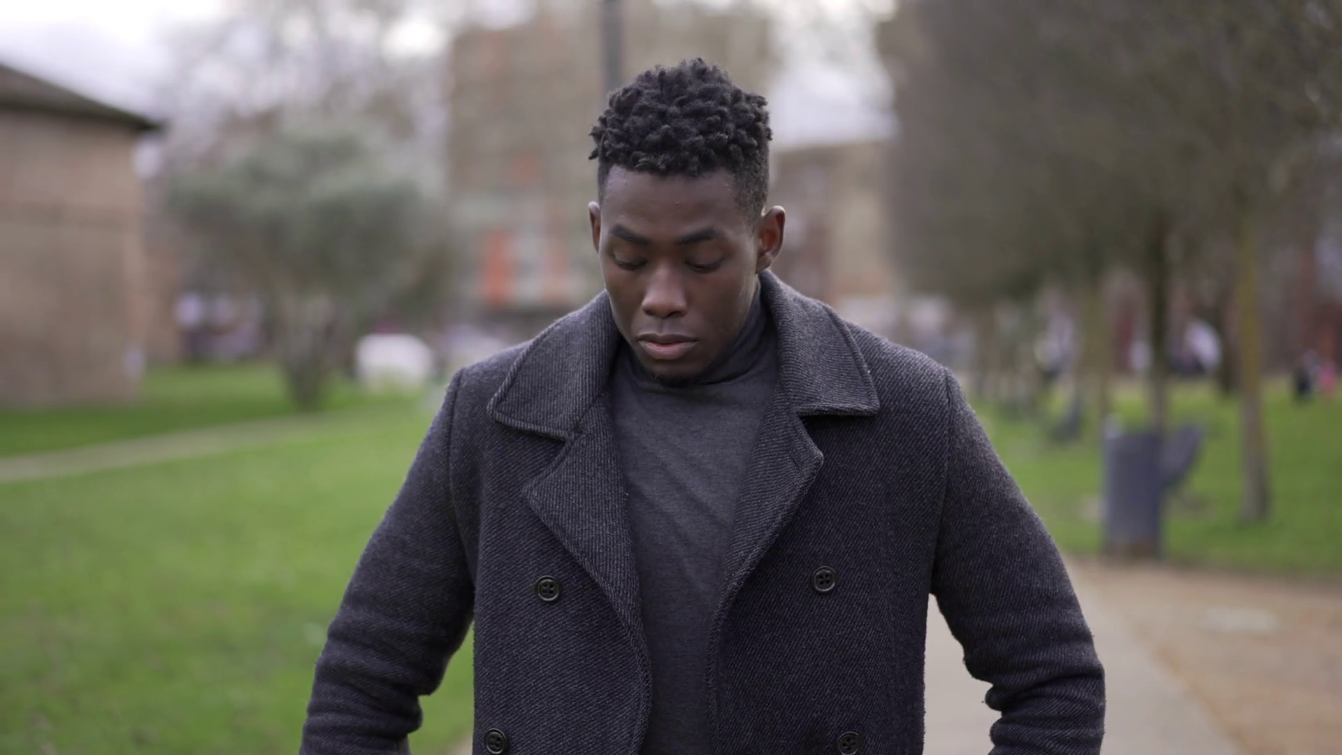 Young Black Man Walking Outside At Park Stock Footage SBV-348674525 ...