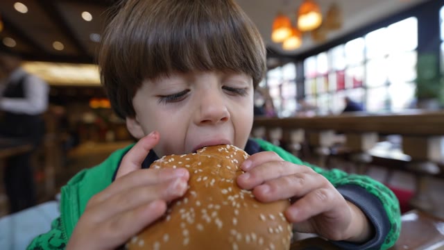 Kid Fast Food Stock Footage: Royalty-Free Video Clips - Storyblocks