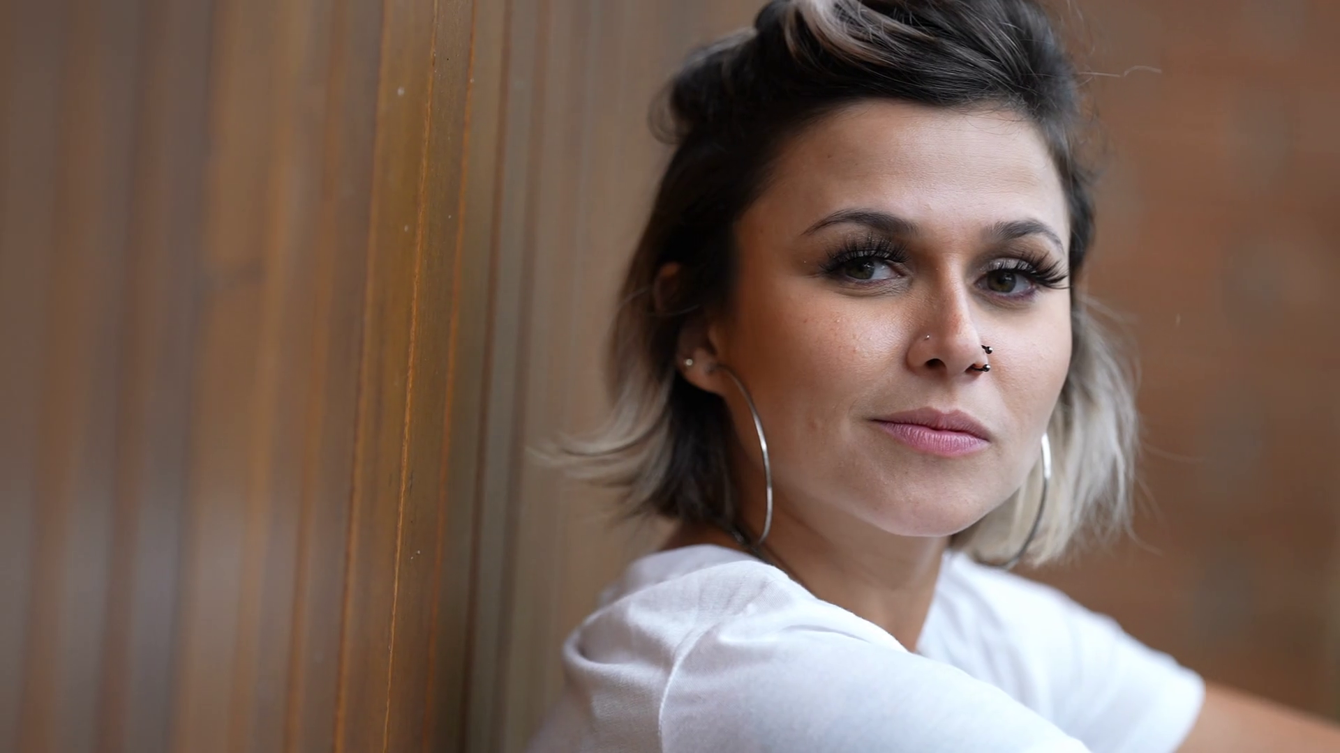 Young Woman Close Up Face Looking At Camera Stock Footage SBV-348716248 ...