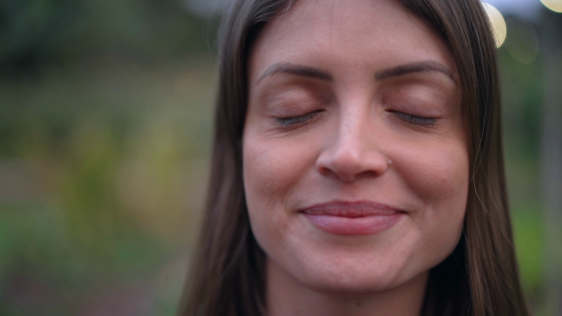 Journey Of Serenity: Young Woman Closes Eyes Stock Footage SBV ...