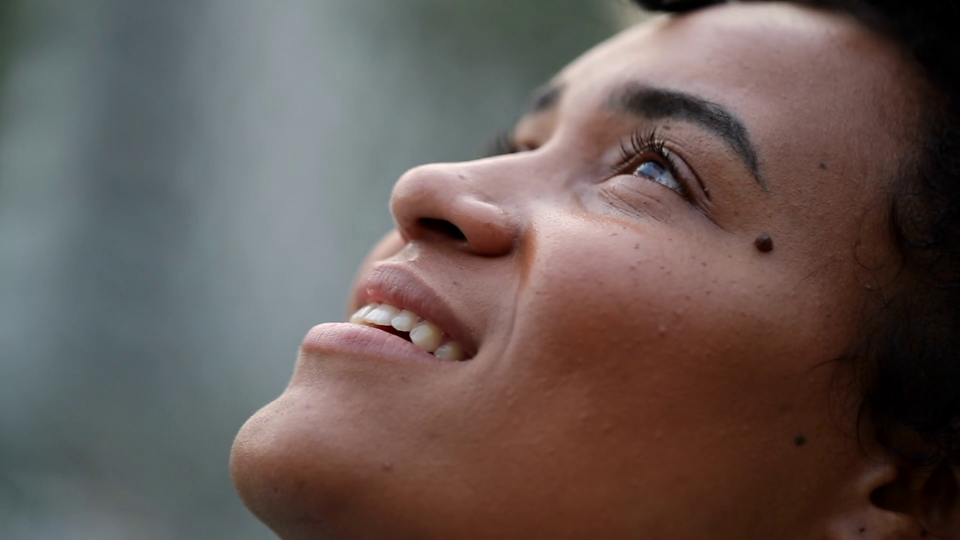 Young Woman Face Opening Eyes In Meditation Stock Footage SBV-348480034 ...