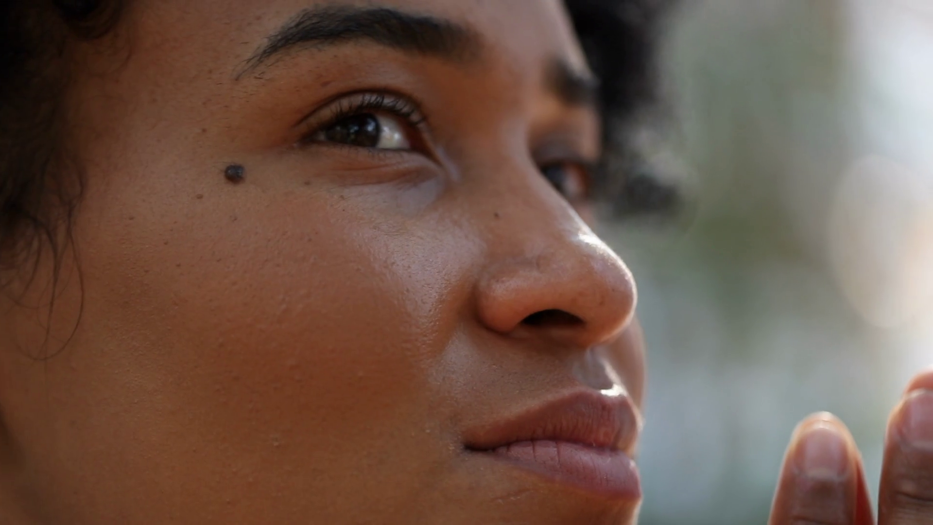 Young Woman Face Opening Eyes In Meditation Stock Footage SBV-348477274 ...