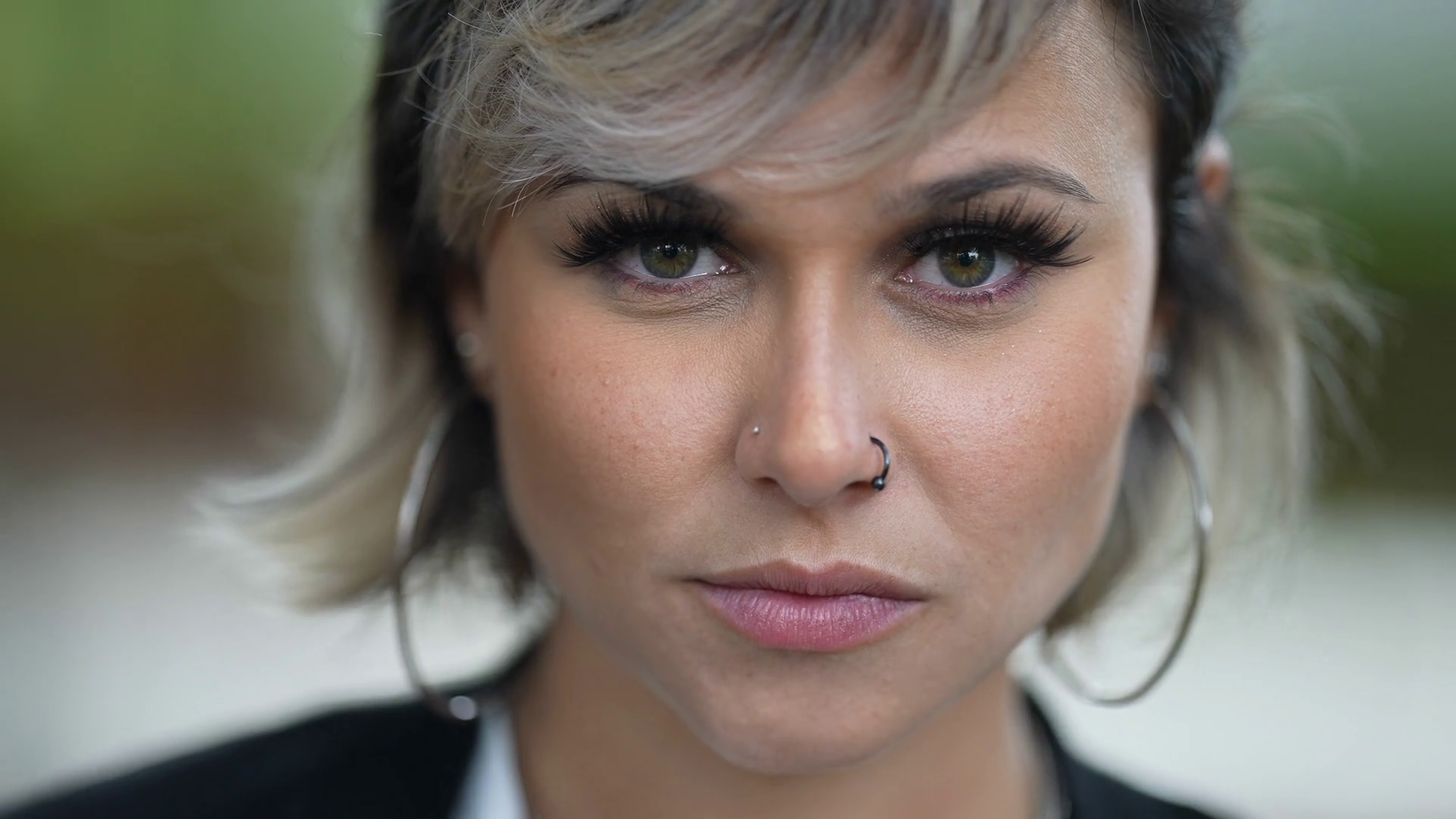 Young Woman Staring At Camera Close Up Stock Footage SBV-348714384 ...