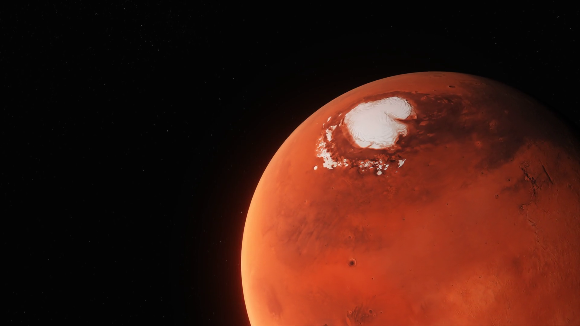 Concept 1-u1 View Of Realistic Planet Mars Stock Motion Graphics SBV ...