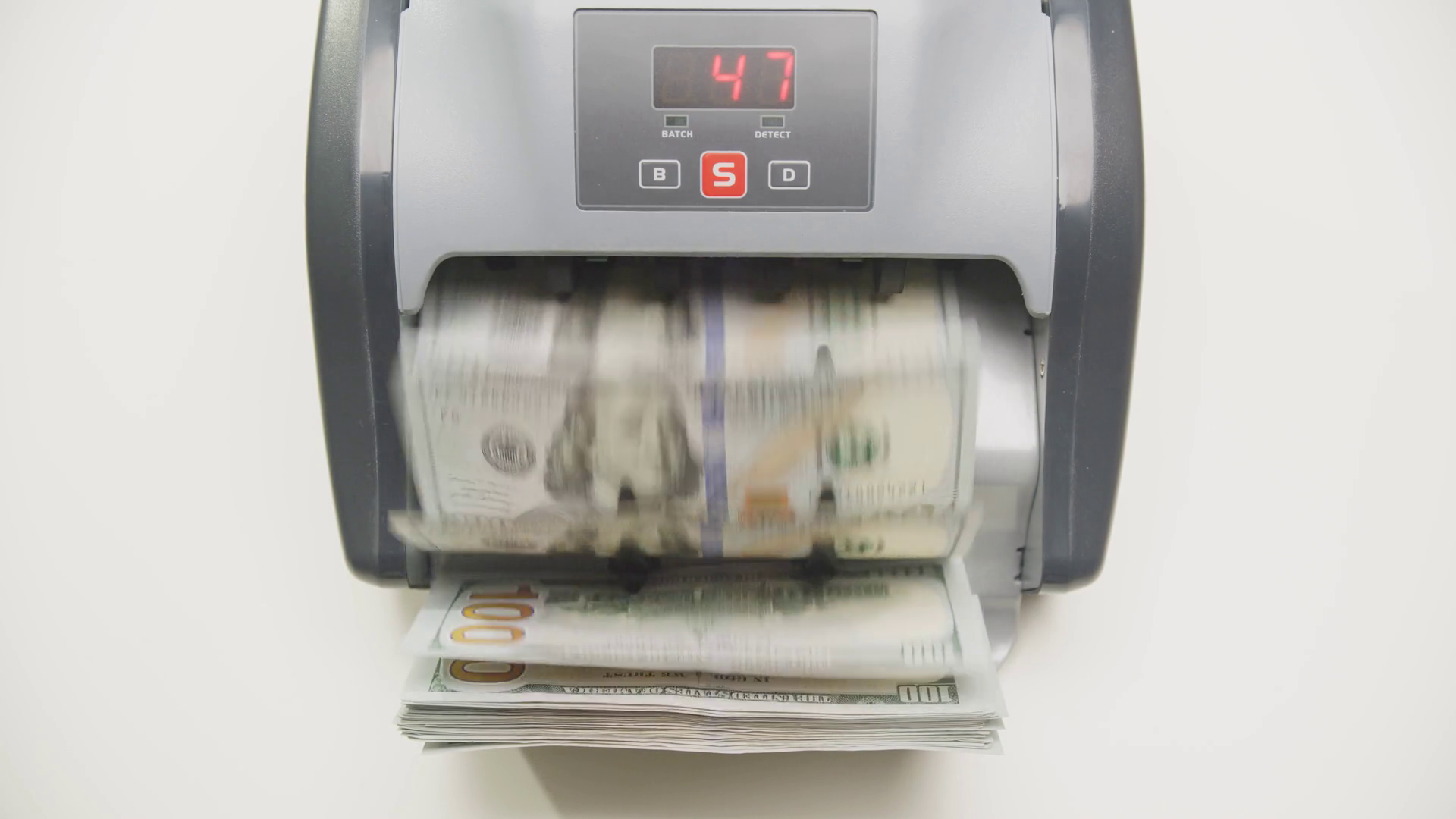 Currency Counter Counting Hundred Dollar Stock Footage SBV-349157797 ...