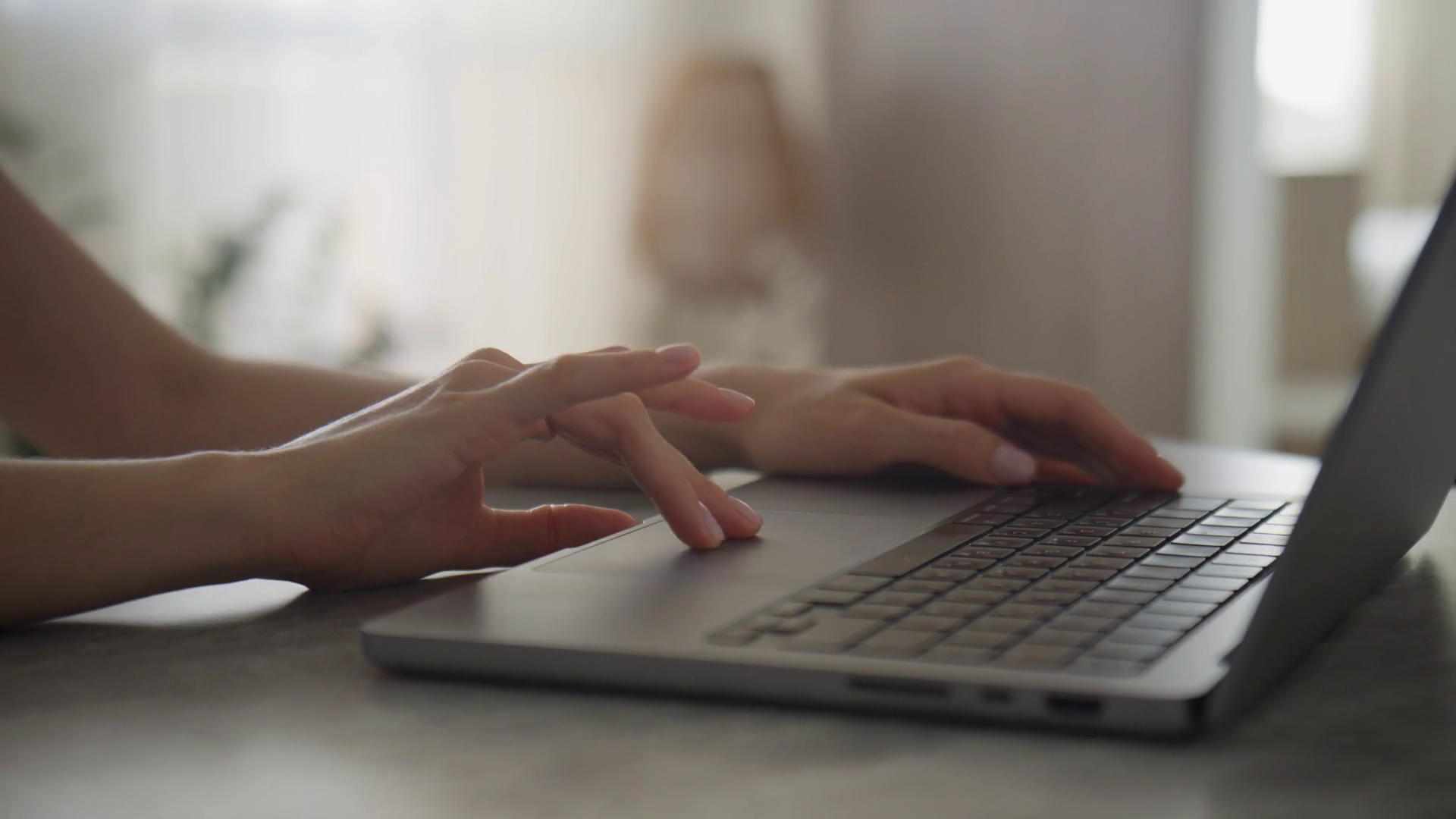 Hands Browsing On Laptop Touchpad Close Up Stock Footage SBV-351685430 ...