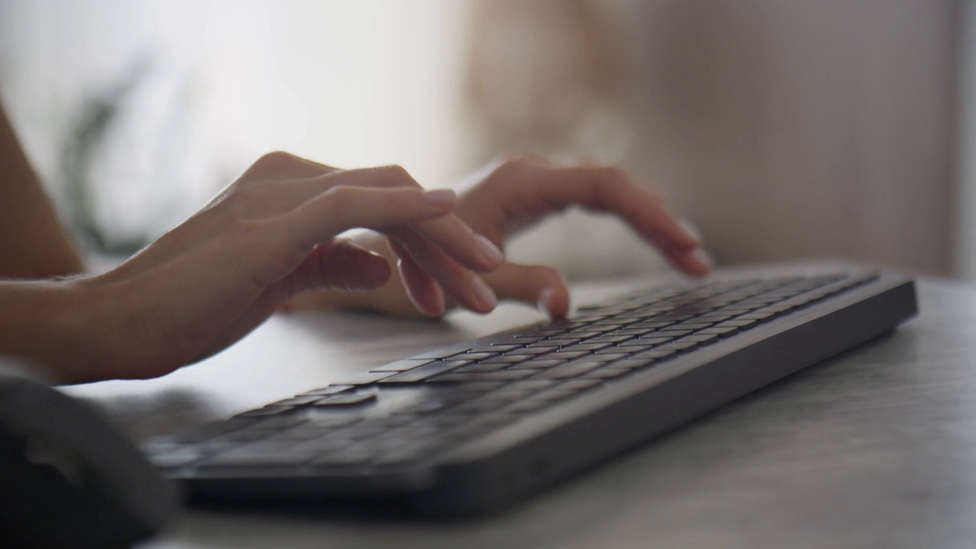 Close-up Of Hands Typing On Keyboard Stock Footage SBV-351908131 ...