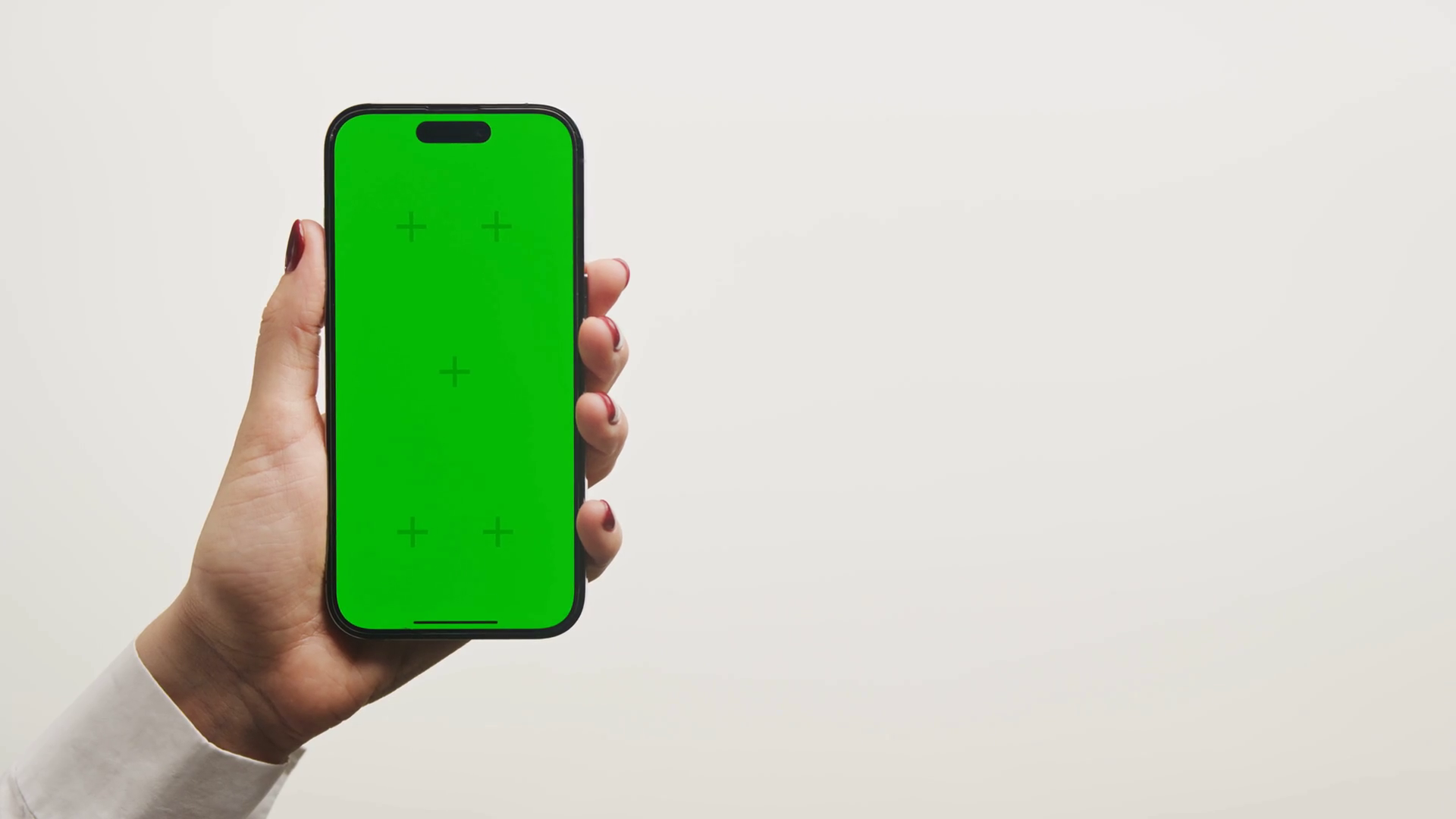 Hand Holding Smartphone With Green Screen On Stock Footage SBV ...