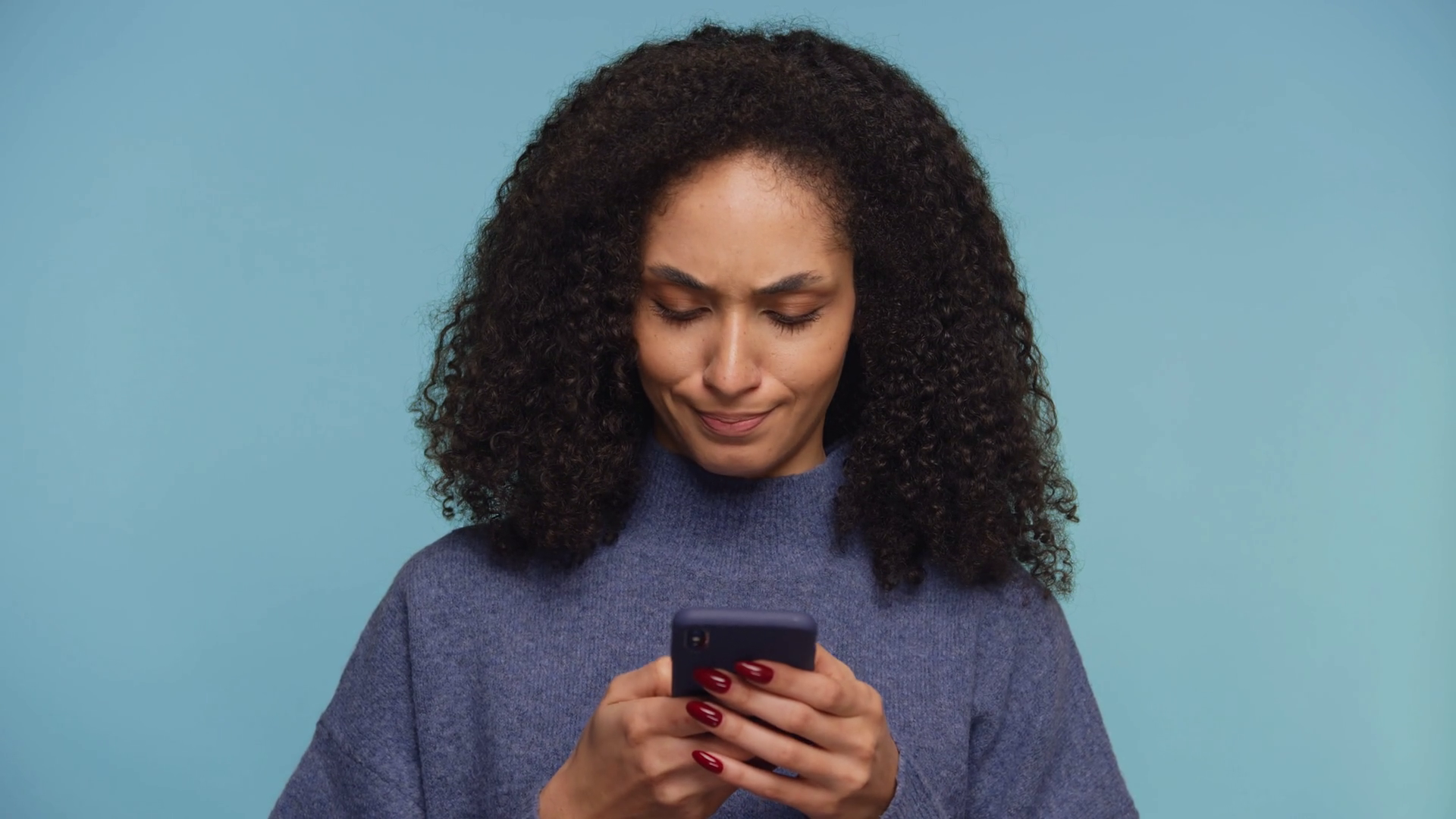 Woman Shaking Head In Disapproval Texting On Stock Footage SBV ...
