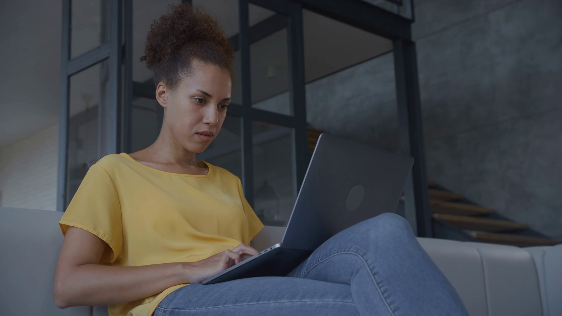 Woman Nodding Head In Agreement Working On Stock Footage SBV-347770640 ...
