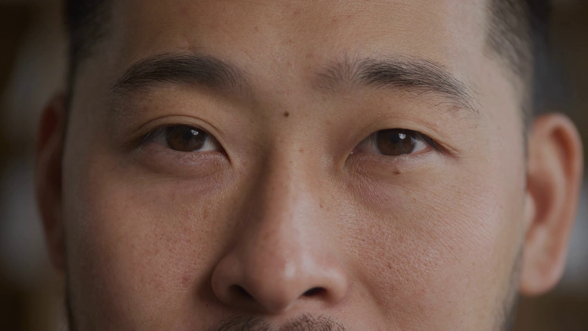 Surprised Eyebrows Asian Man Eyes Close Up Stock Footage SBV-348479638 ...