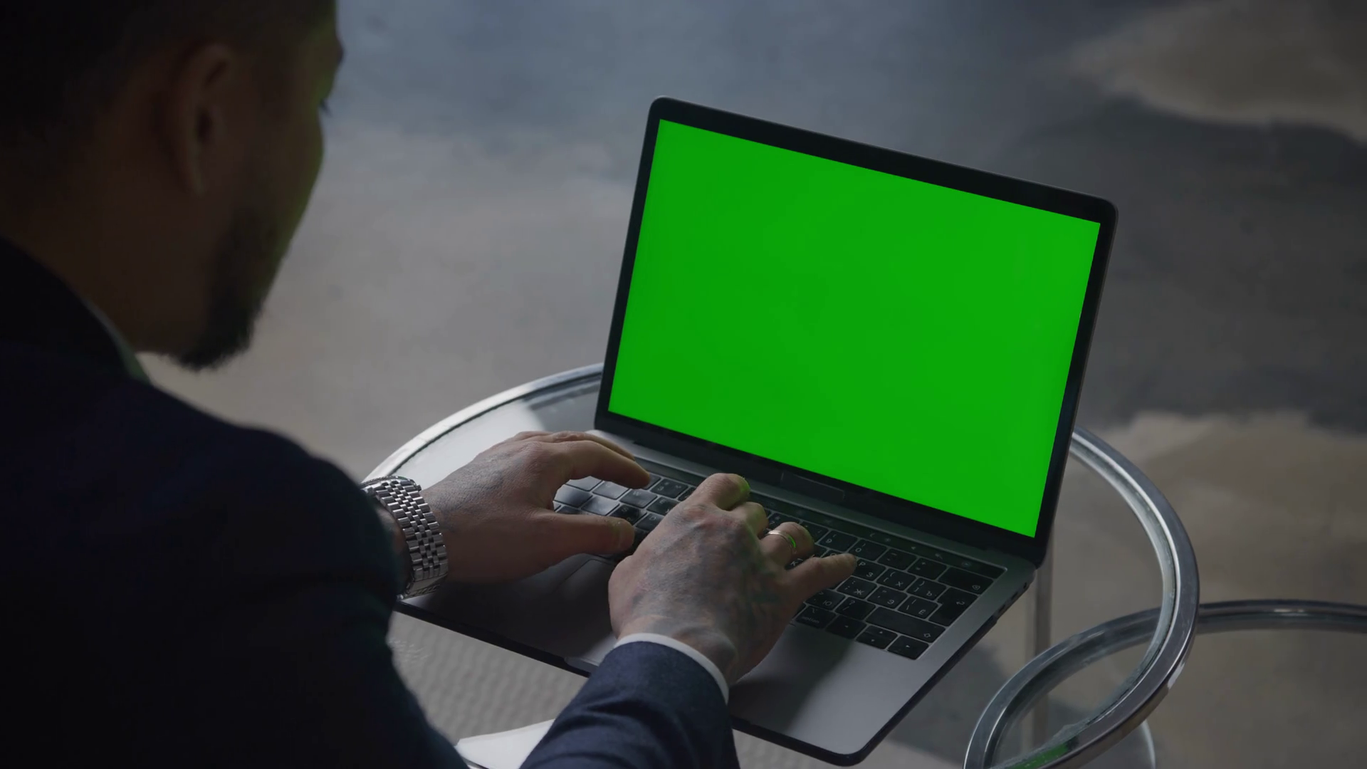 Asian Businessman Working On Green Screen Stock Footage SBV-347798467 ...