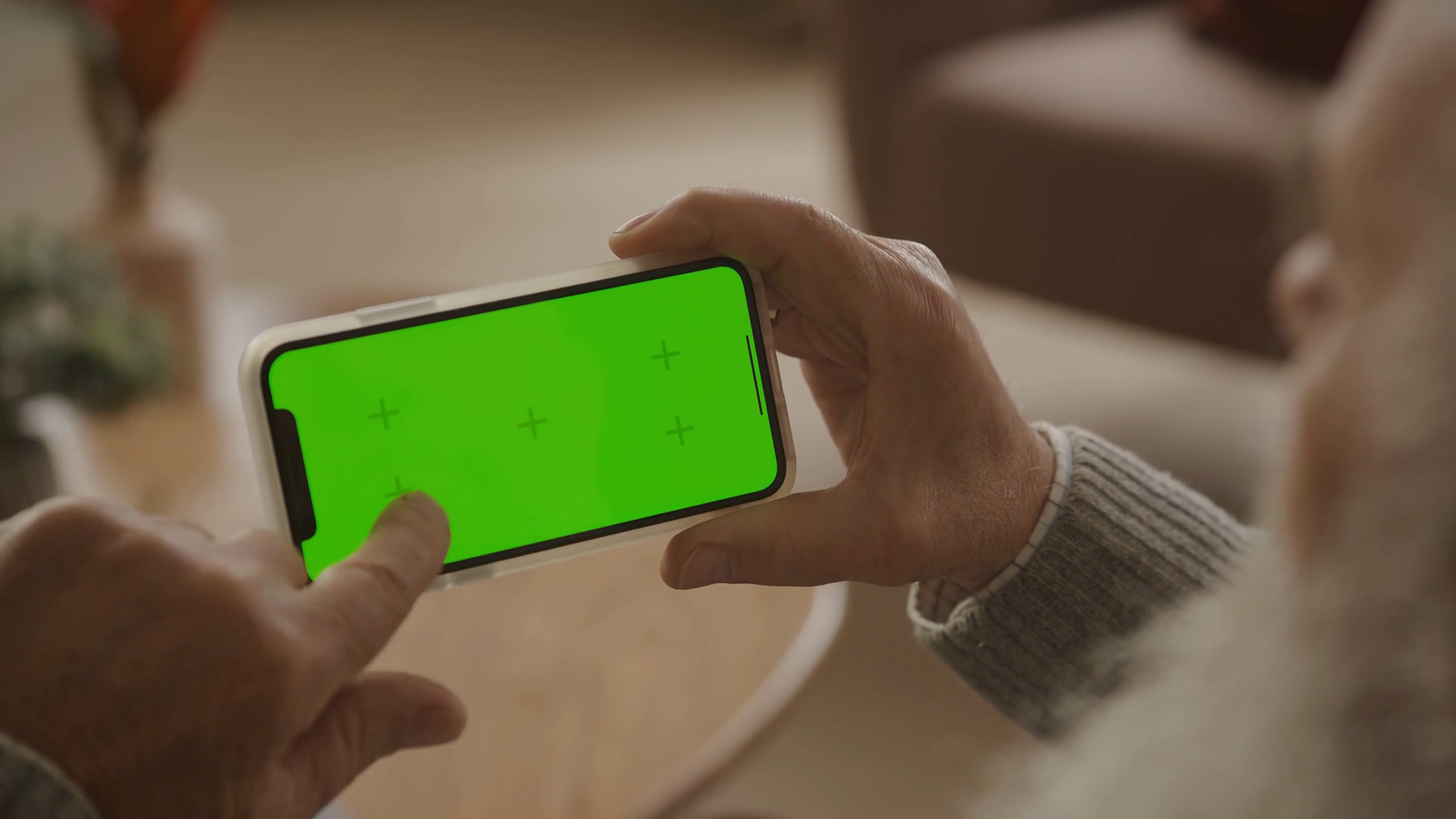 Elderly Man Scroll On Horizontal Green Stock Footage SBV-348578822 ...