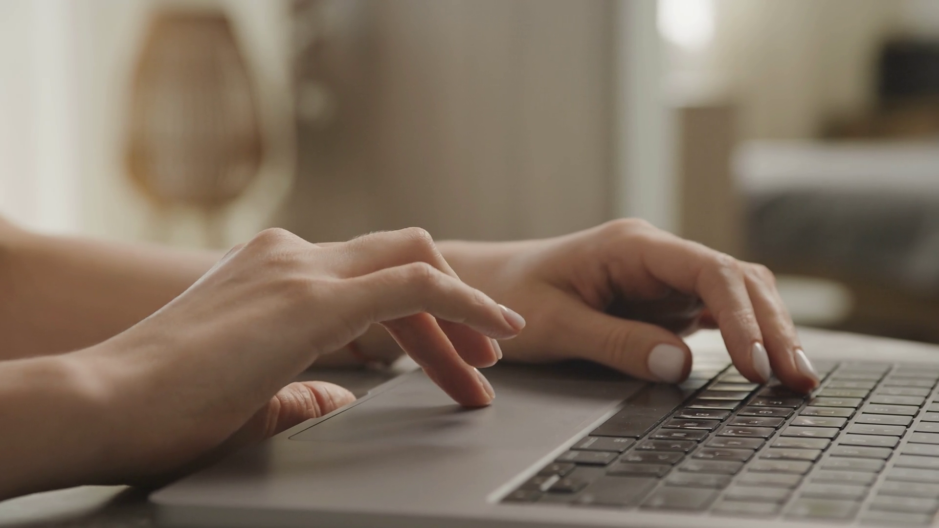 Arms Scroll On Laptop Touchpad Close Up Stock Footage SBV-347771835 ...