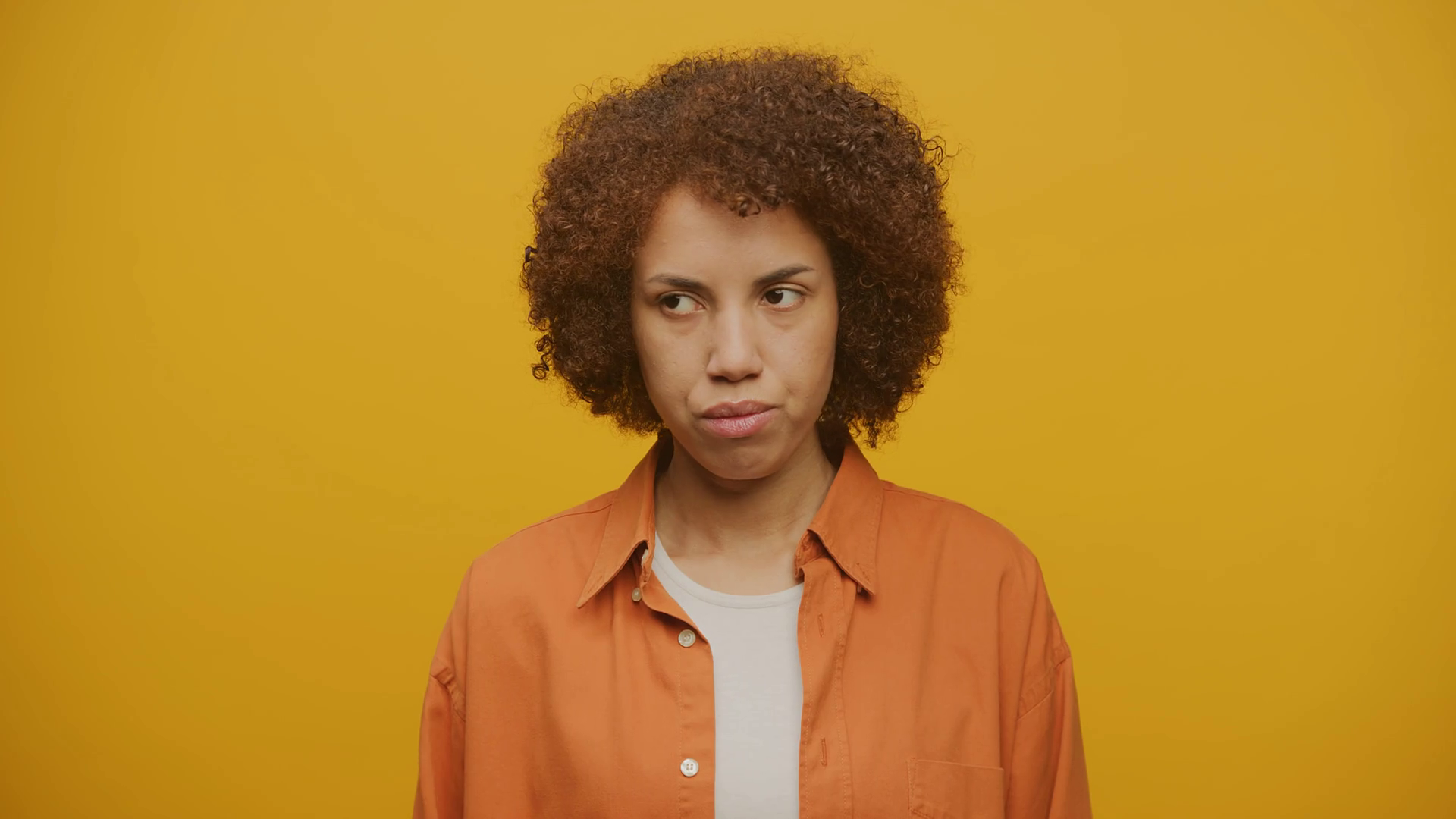 Stressed Female In Facial Expression On Stock Footage SBV-347788201 ...