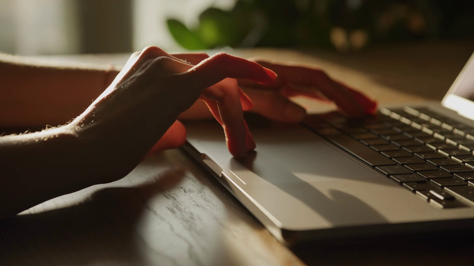 Woman Hand Using Laptop Touchpad Extreme Stock Footage SBV-347770252 ...