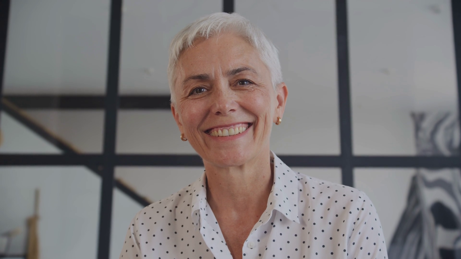 Smiling Senior Woman Portrait Indoors Stock Footage SBV-348451153 ...