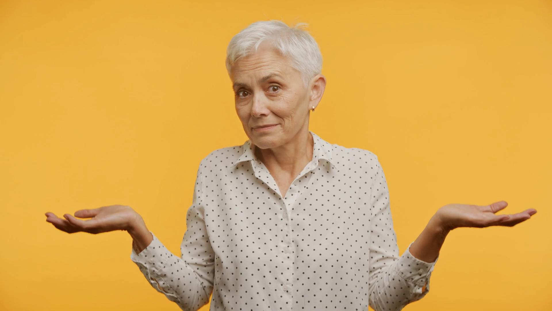 Senior Woman Shrugging Shoulders Saying I Stock Footage SBV-348566870 ...