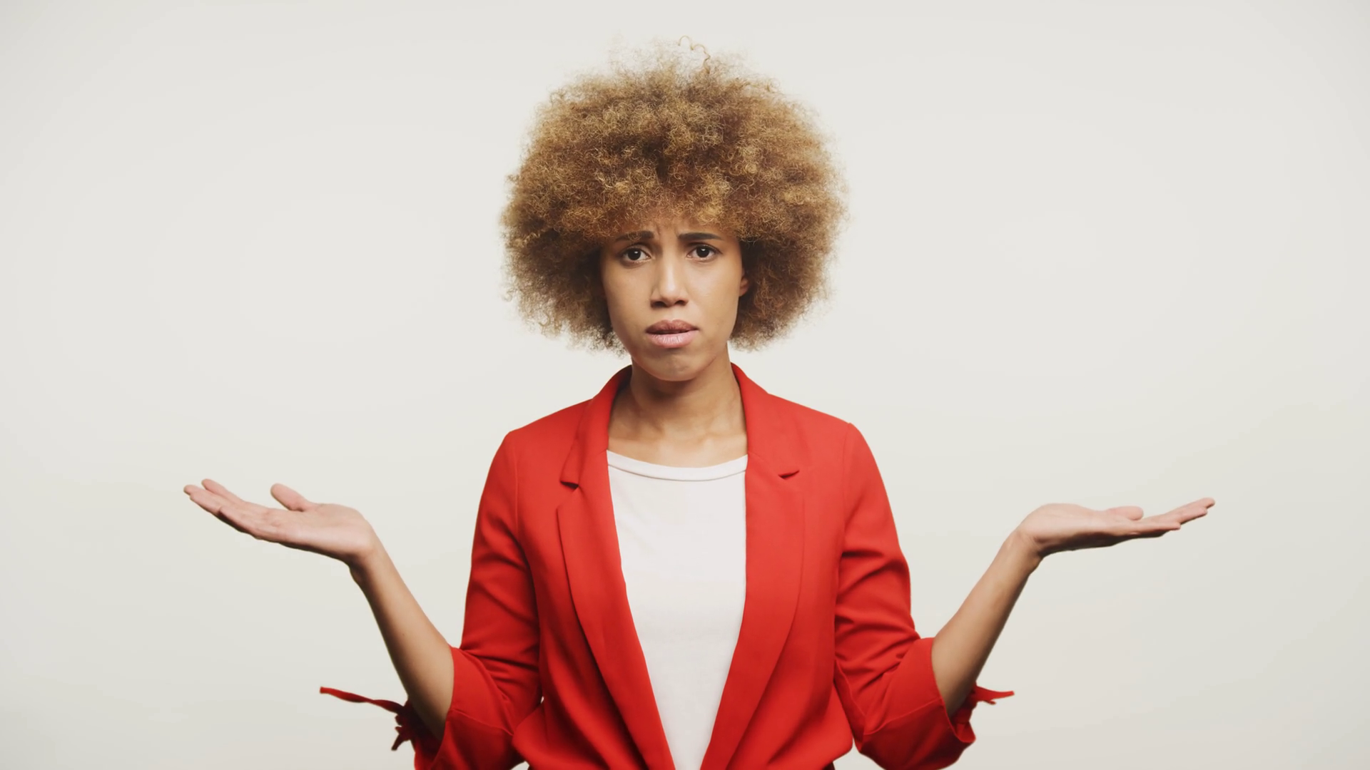 Confused Businesswoman Shoulder Shrug On Stock Footage SBV-348671729 ...
