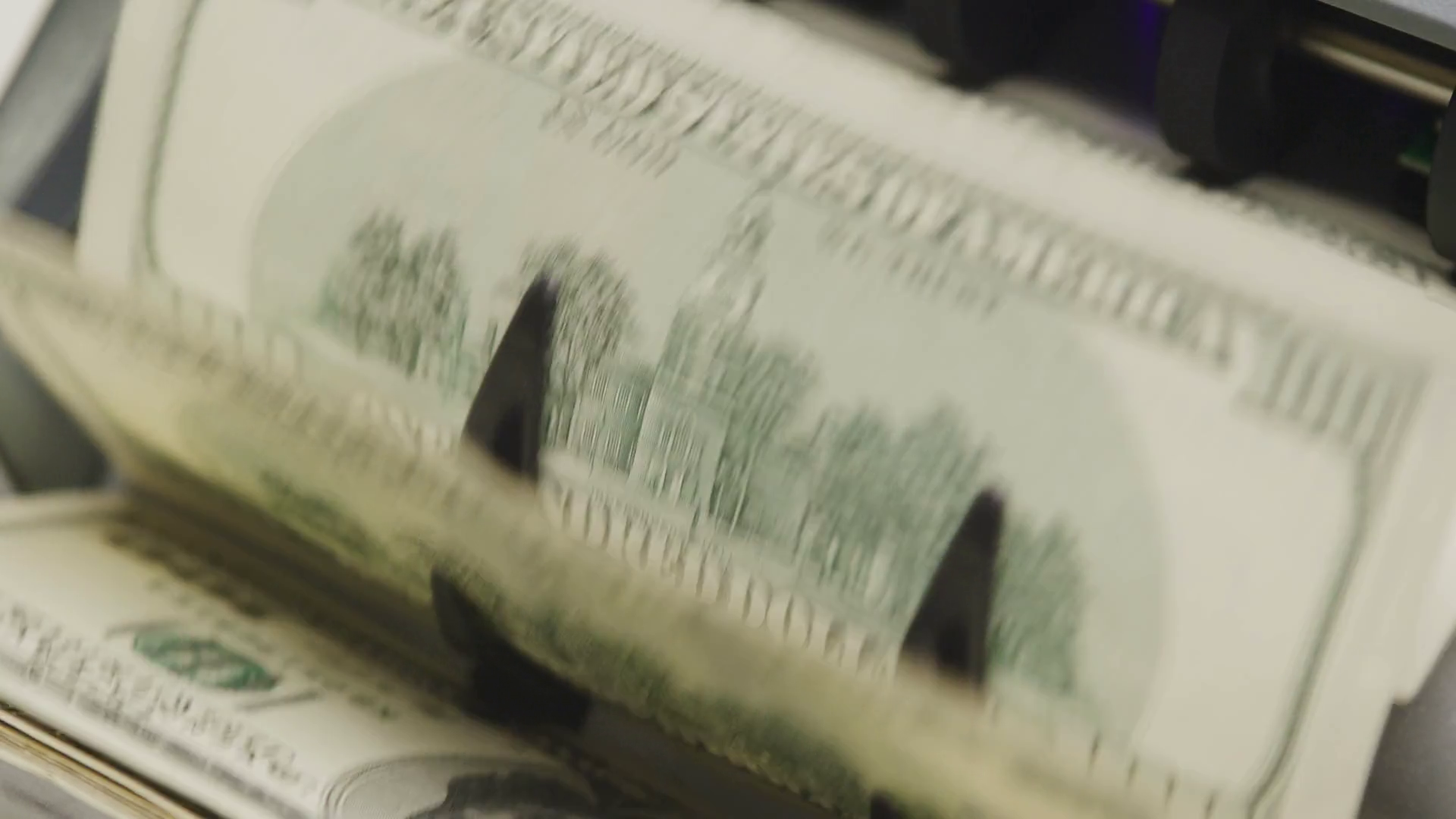 Cash Money Counting In Automatic Counter Stock Footage SBV-348669607 ...