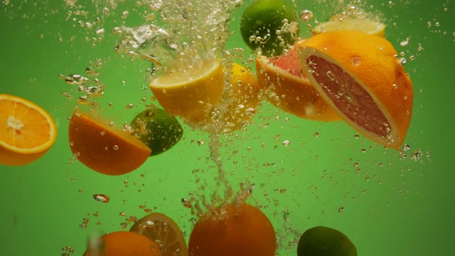 Fruits Falling Into Water Stock Footage: Royalty-Free Video Clips ...