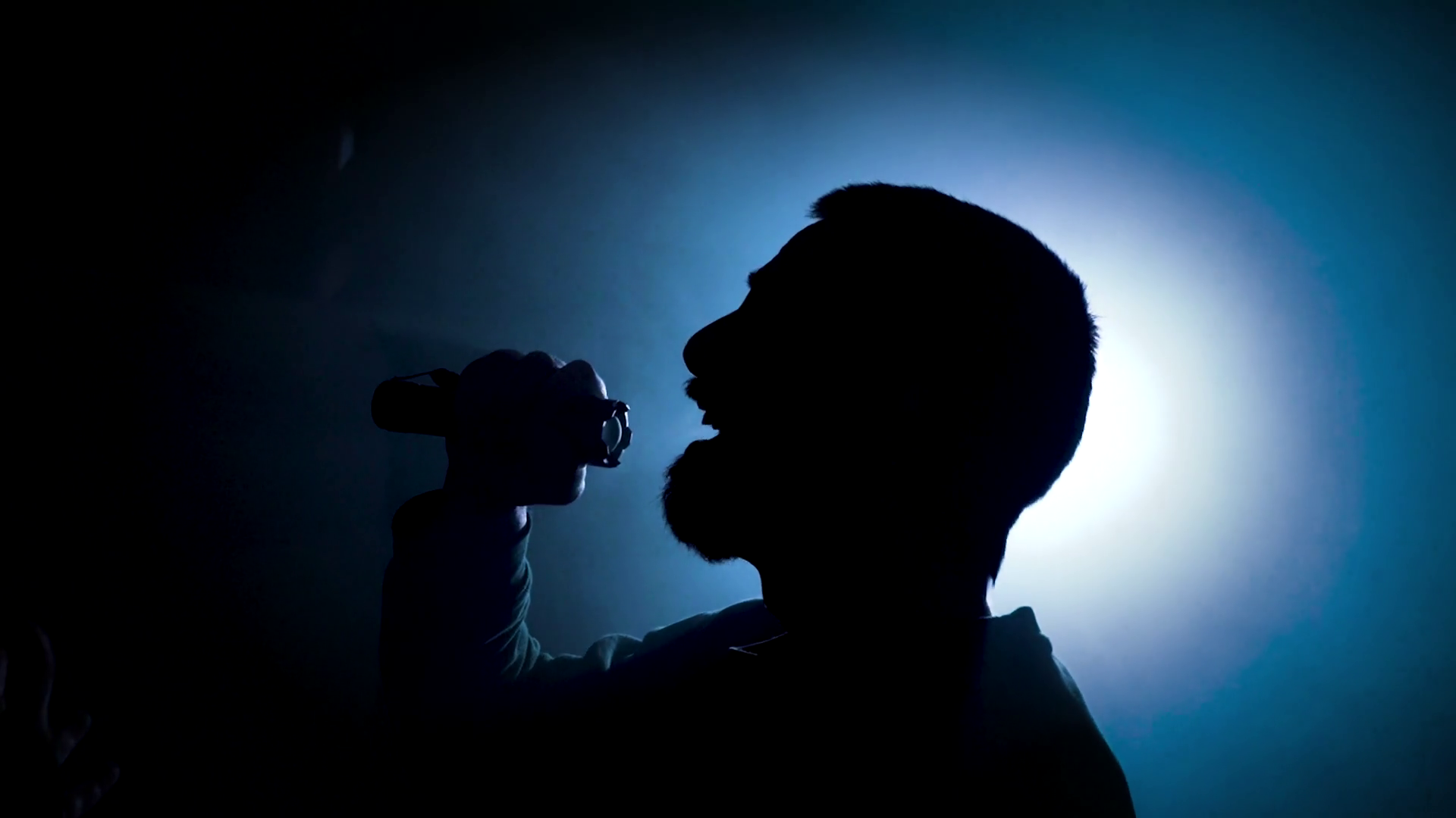 Talented Performer Sings In Spotlight Stock Footage SBV-351824278 ...