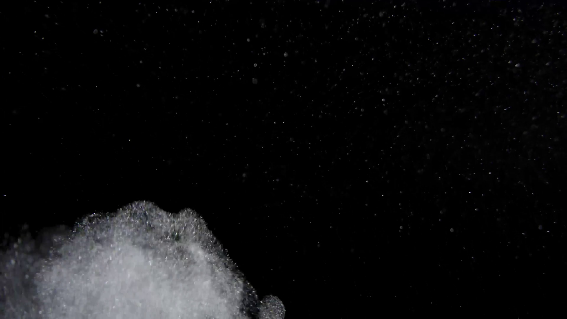 Dust Particles Burst On Black Screen In Slow Stock Footage SBV ...