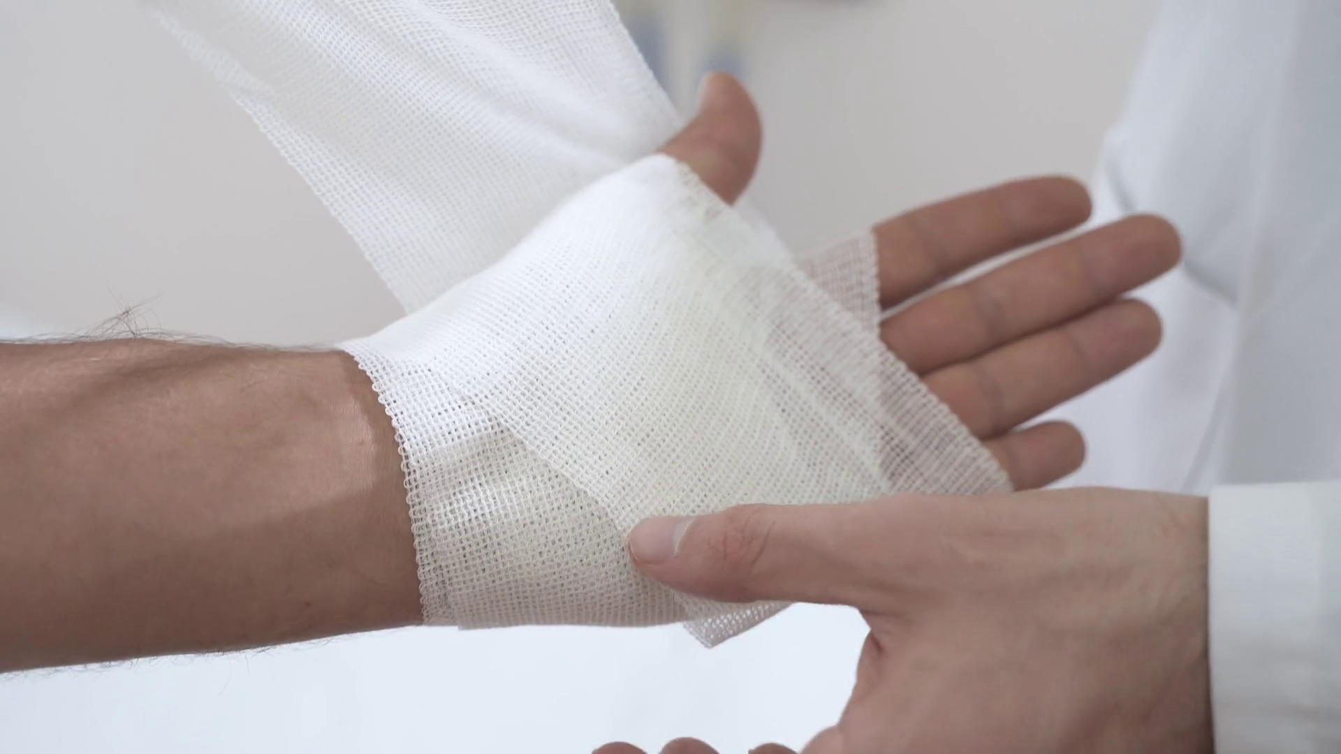 Medical Bandage Medical Bandage On Patient Stock Footage SBV-347788078 ...