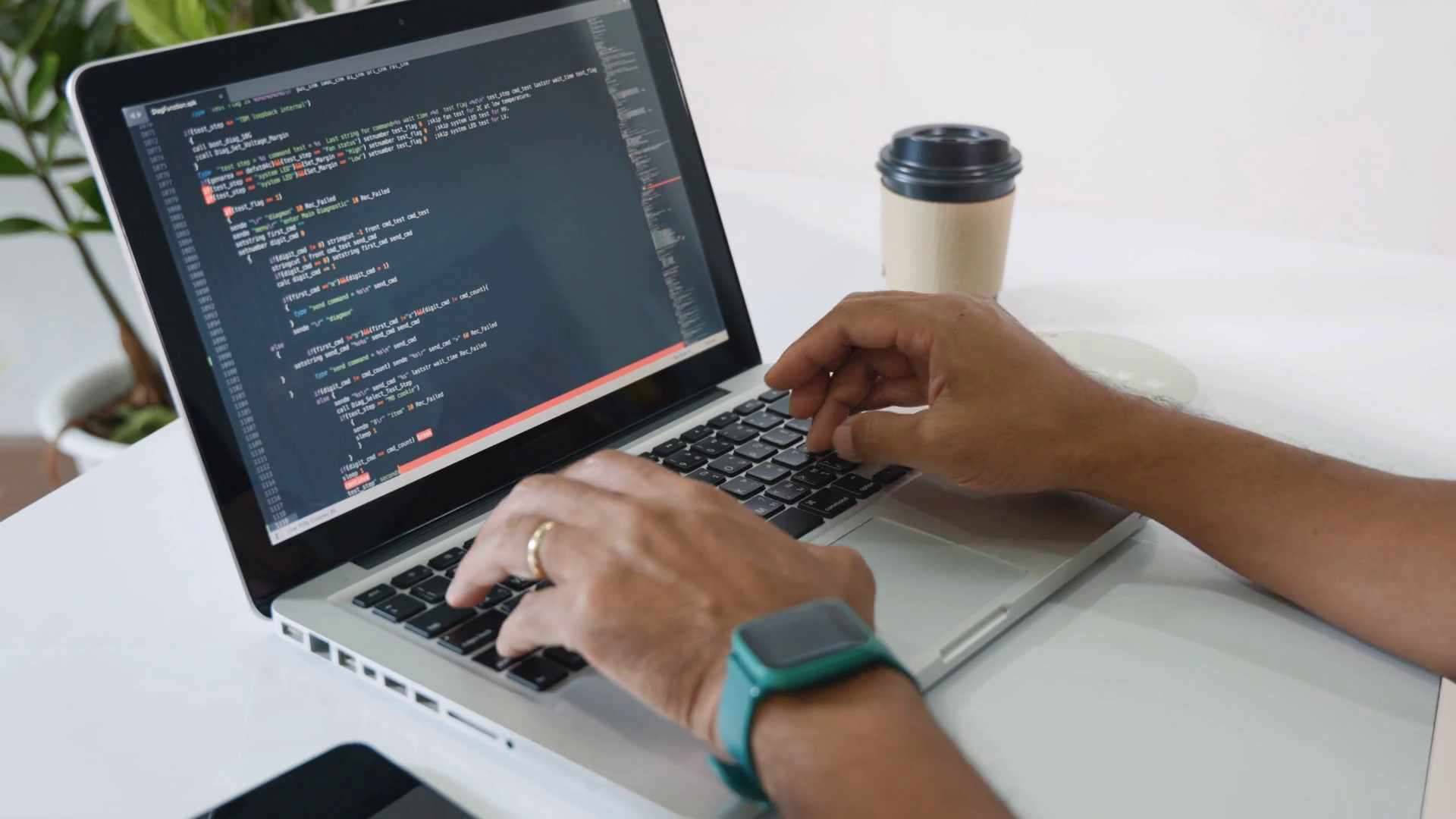 Programmer Man Writing Program Code Sitting Stock Footage SBV-348584933 ...