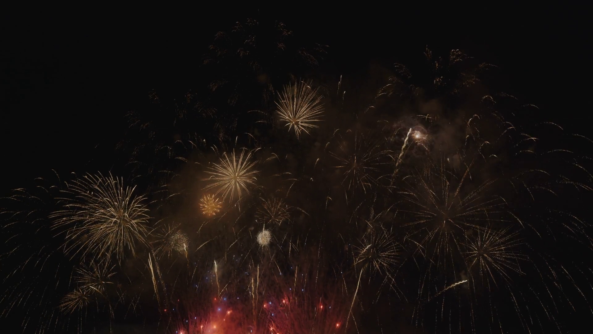 Fireworks Explode Like Stars In Night Sky Stock Footage SBV-348688540 ...