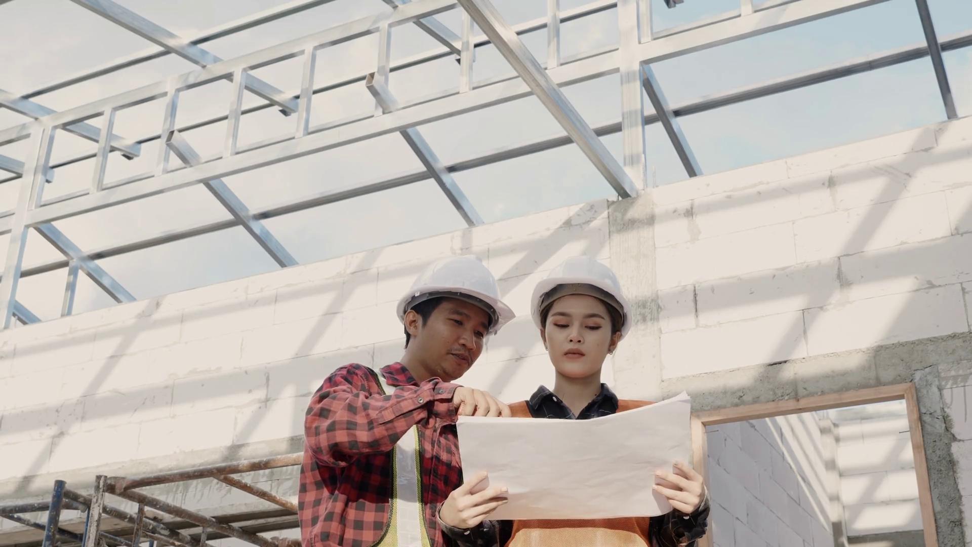 Architect Client Discussing Plan With Stock Footage SBV-346965322 ...