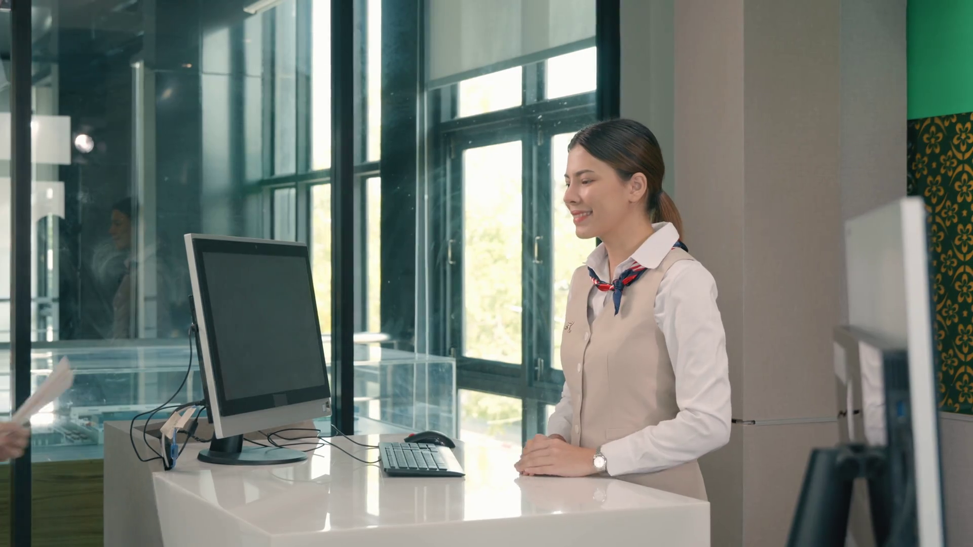 Happy Caucasian Young Couple Check In Stock Footage SBV-346900669 ...