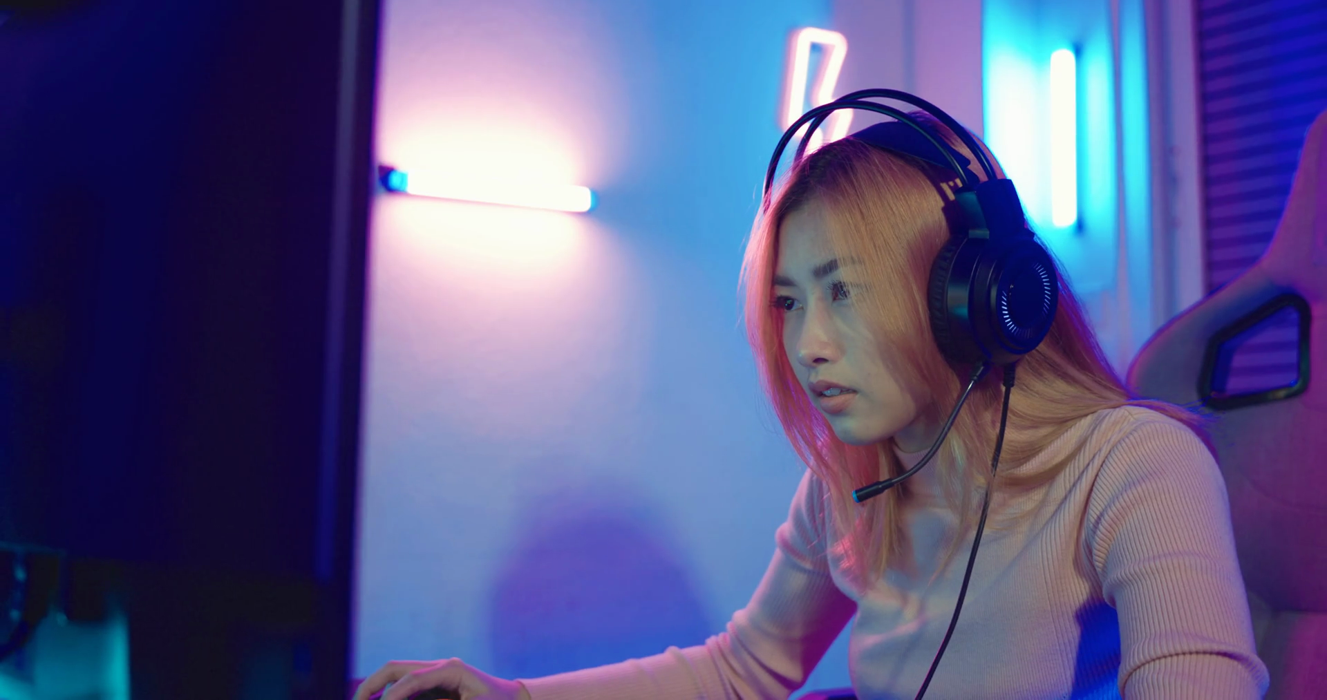 Gamer Plays Online Video Games Tournament Stock Footage SBV-347108308 ...