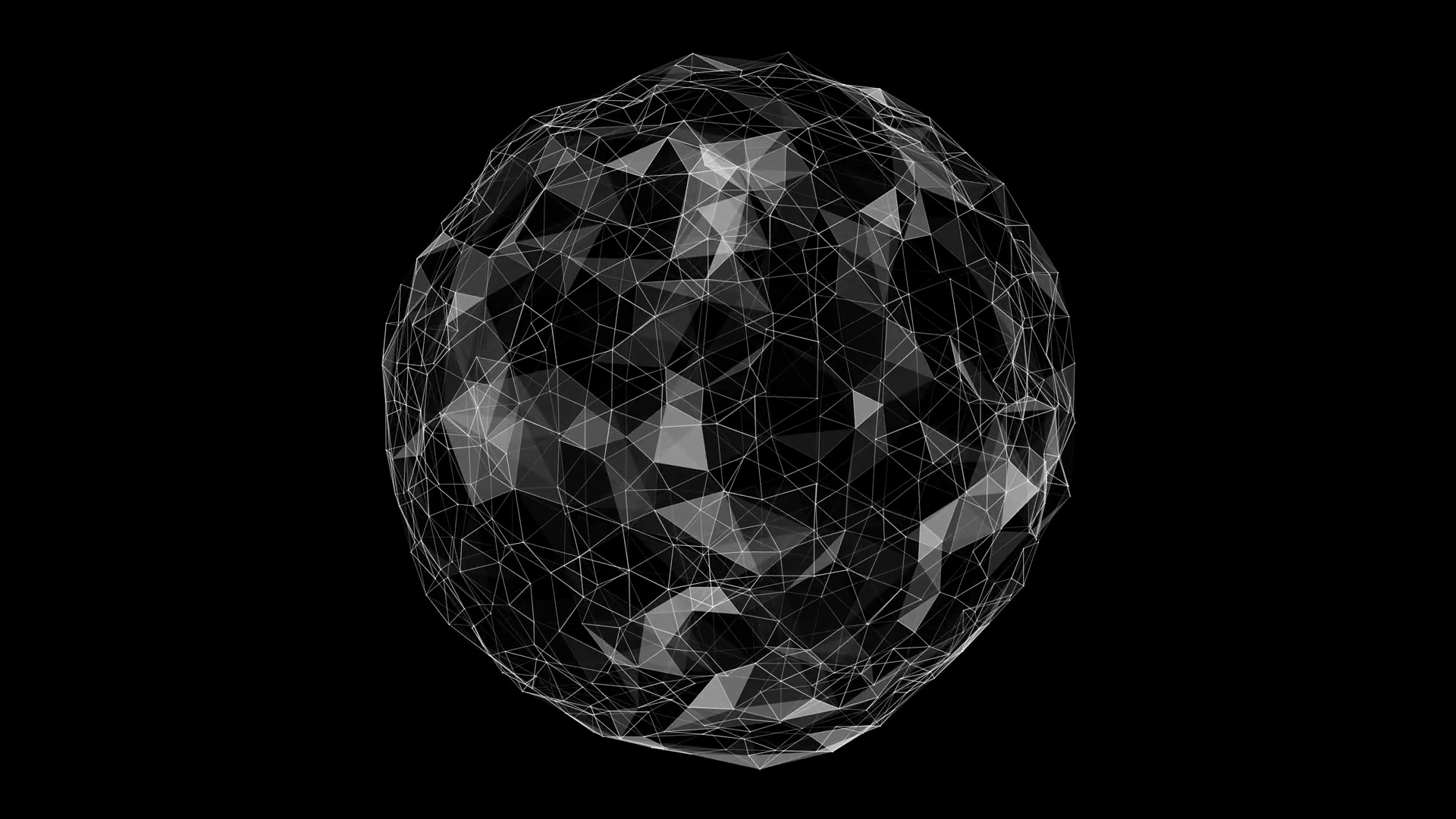 Abstract globe space sphere plexus triangles lines and dots technology ...