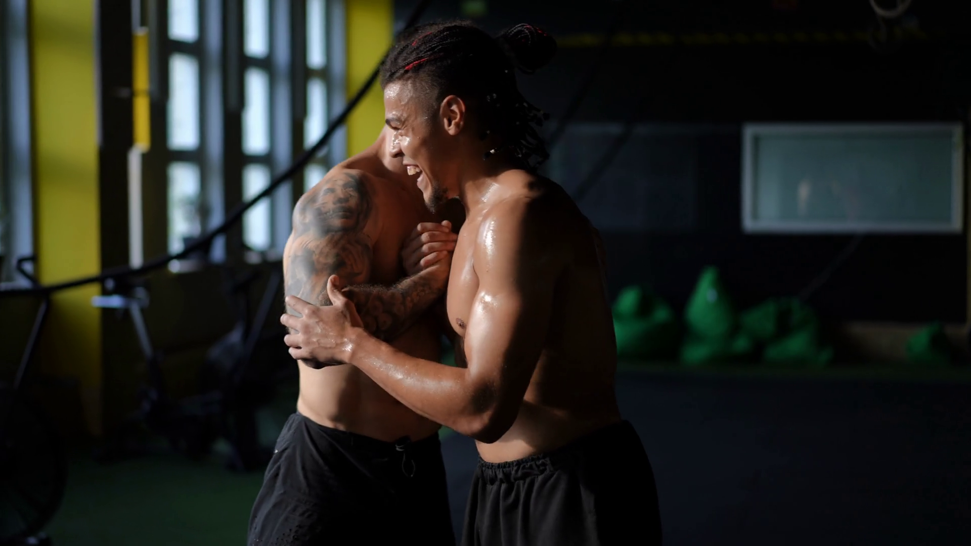 Two Athletes Shared Inspiring Conversation Stock Footage SBV-351949740 ...