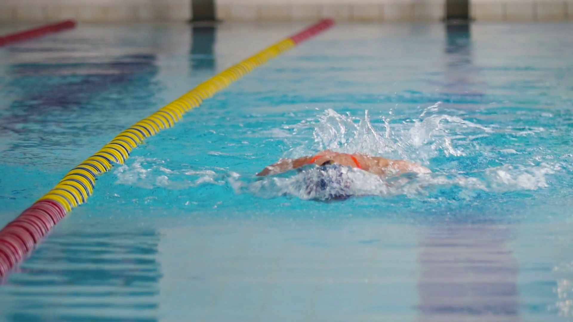 The Swimmer Training To Swim Butterfly In Stock Footage SBV-312210688 ...