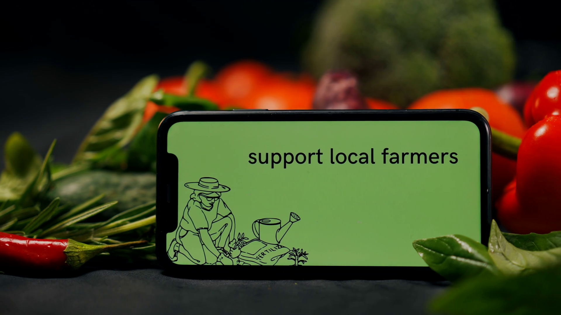 Close-up Support Local Farmers Ad On Stock Footage SBV-347741276 ...