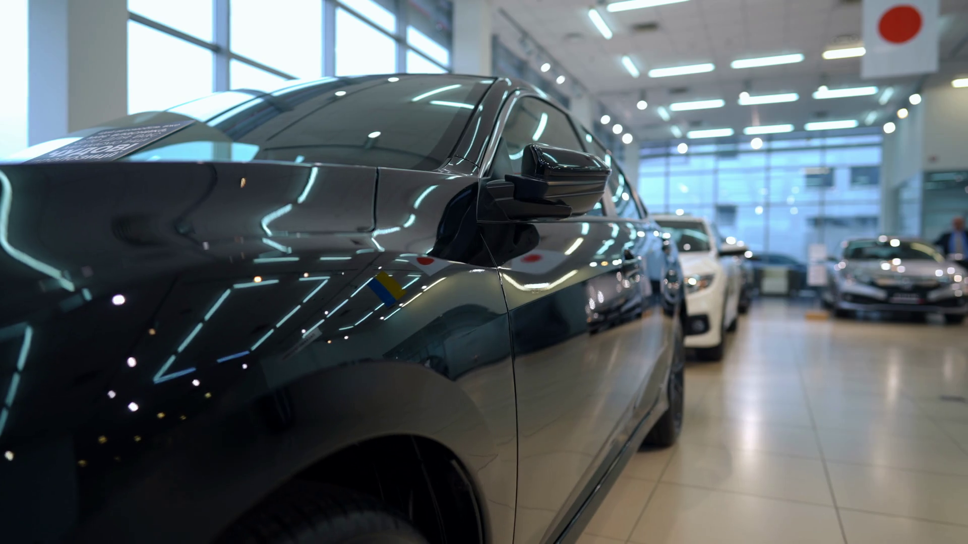 Luxurious New Black Car In Dealership With Stock Footage SBV-347078659 ...