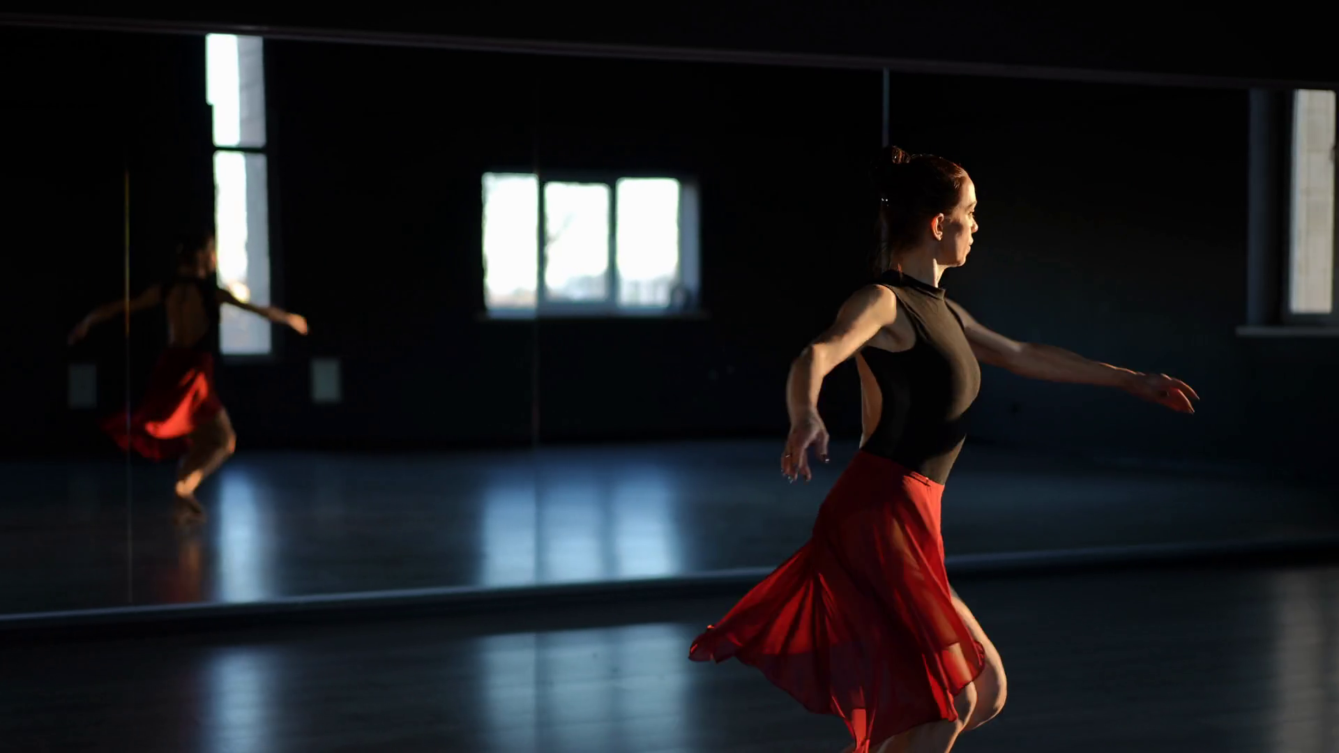 Live Camera Ballerina Performs Graceful Stock Footage SBV-348716015 ...