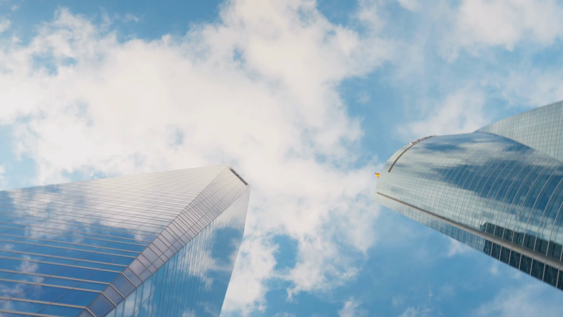 Bottom Angle View Urban Skyscrapers With Stock Footage SBV-347799593 ...