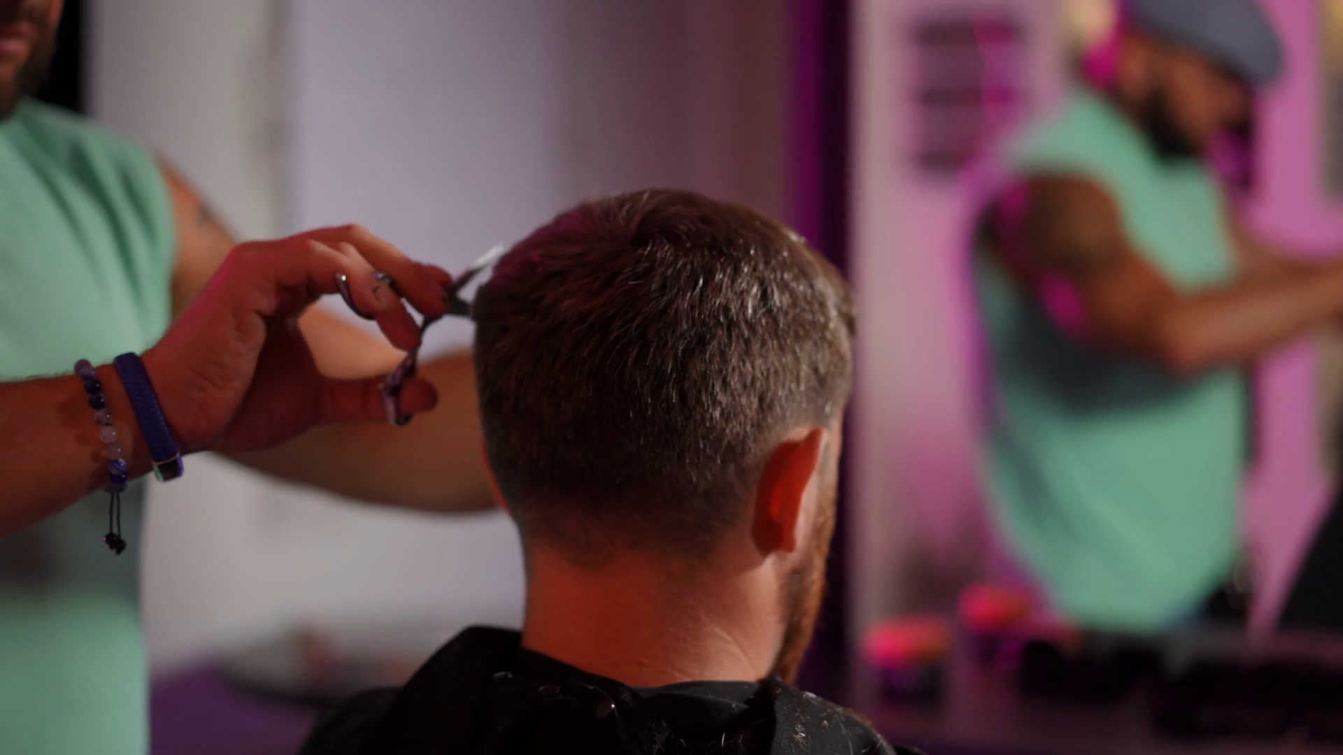 A Stylish Barber In Fashionable Barbershop Stock Footage SBV-348818363 ...