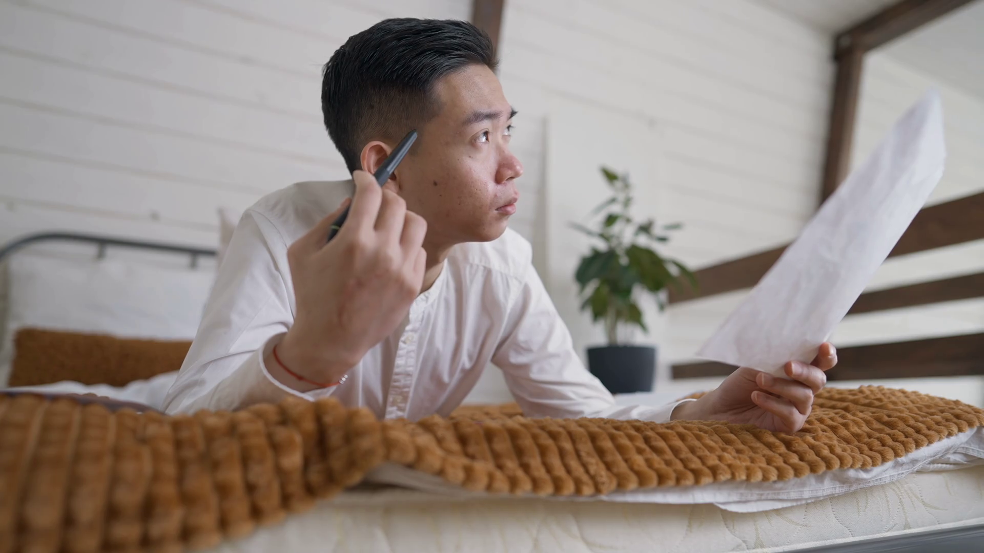 Focused Handsome Chinese Man Analyzing Stock Footage SBV-346503236 ...