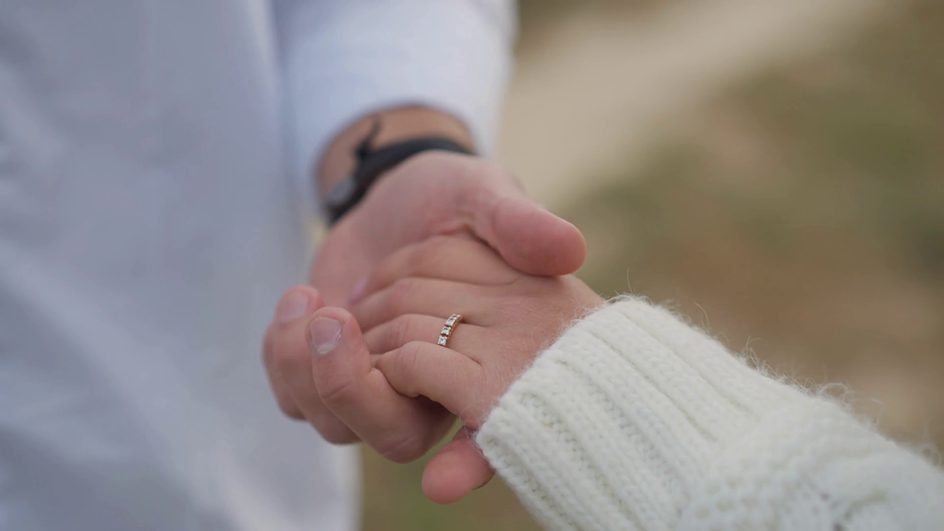 Closeup Female Hand With Engagement Ring Stock Footage SBV-348427452 ...