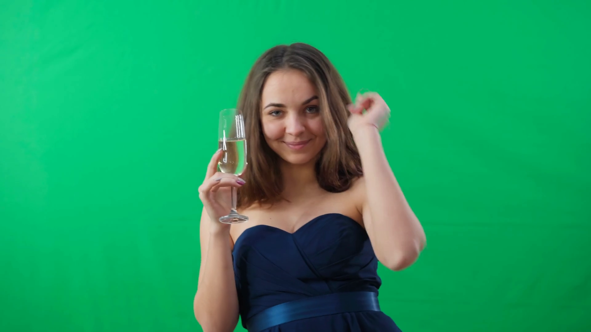 Drunk Smiling Young Woman Pointing Looking Stock Footage SBV-348431916 ...