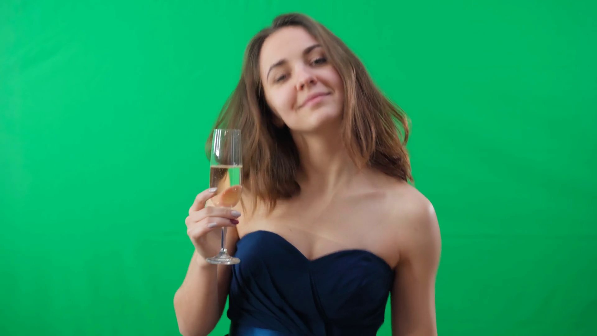 Drunken Wasted Young Woman With Champagne Stock Footage SBV-348431917 ...