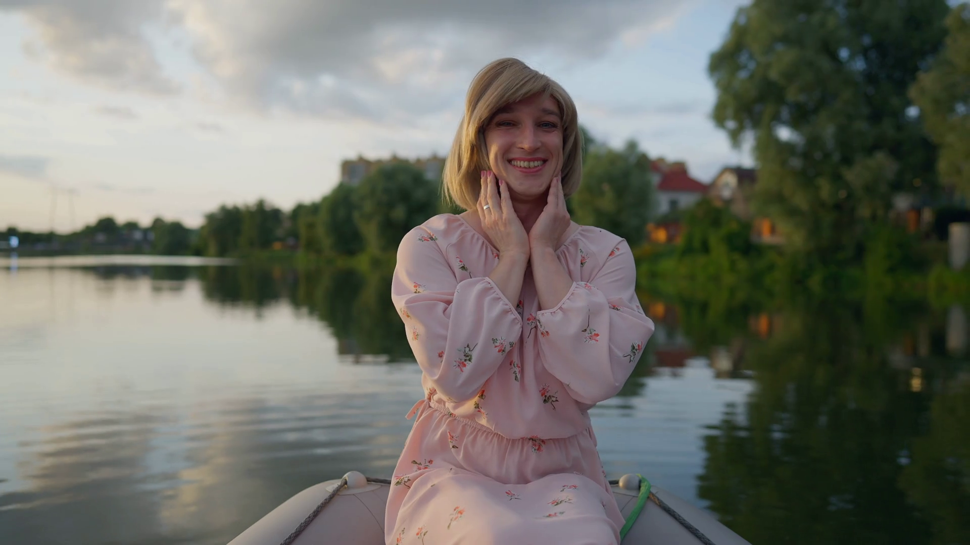 Modest Caucasian Transgender Woman Laughing Stock Footage SBV-346643924 ...